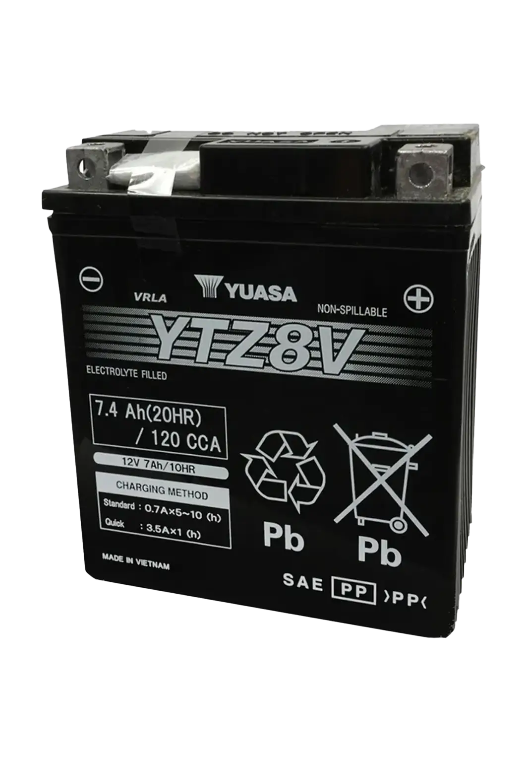 Yuasa YTZ8V AGM Hochleistungsbatterie Yamaha YZ & Co | HWK
